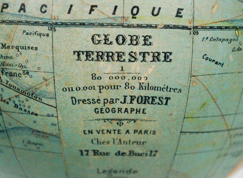 e-Shop/Antique globes-world maps/Code 3042 Globe Forest 1920s